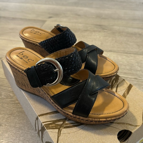 b.o.c. | Shoes | Boc Born Concept Wedges Size 8m Black Color | Poshmark